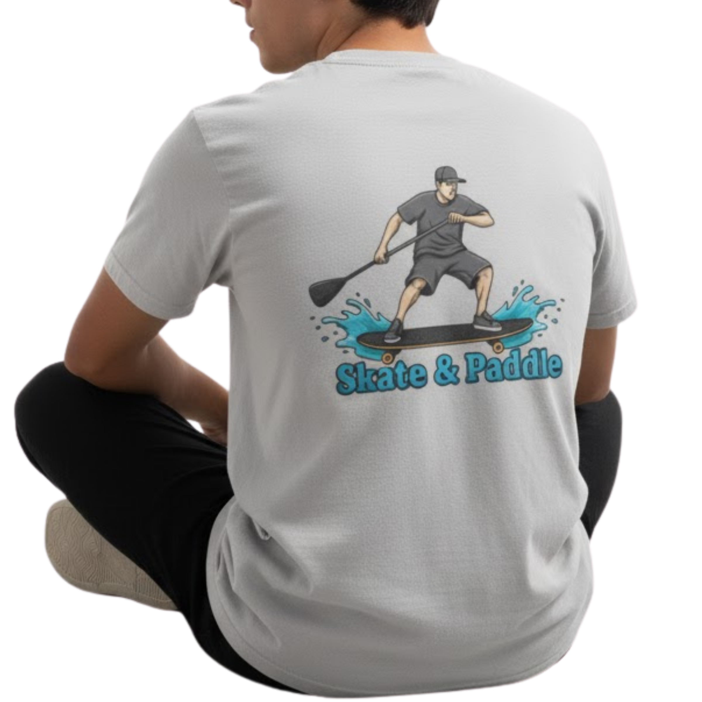 Asphalt Meets Water | Skate & Paddle by Paddle Frogs™ Graphic Tee