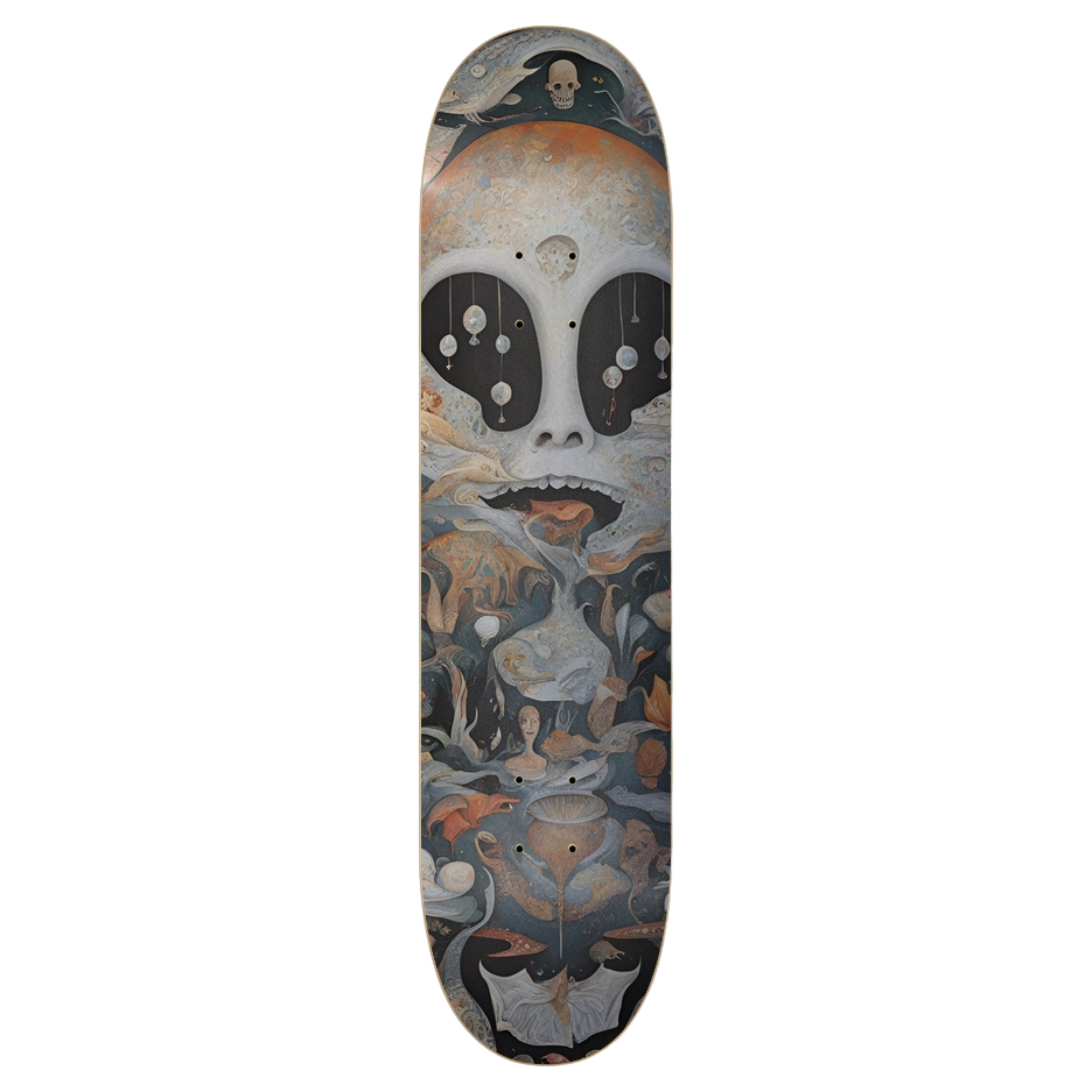 Invited Desires 7-7/8" Skateboard Deck | Paddle Frogs™ Cosmic Dreams